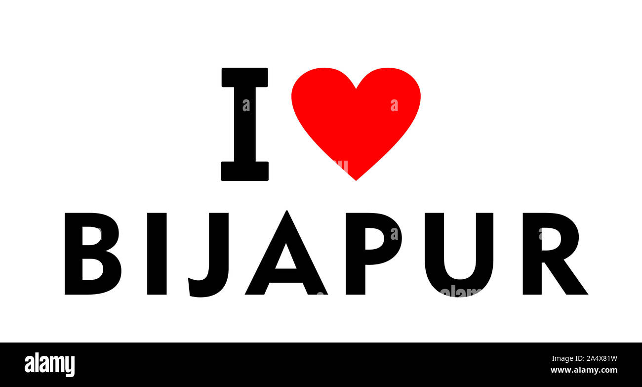 I love Bijapur city India country heart symbol Stock Photo - Alamy