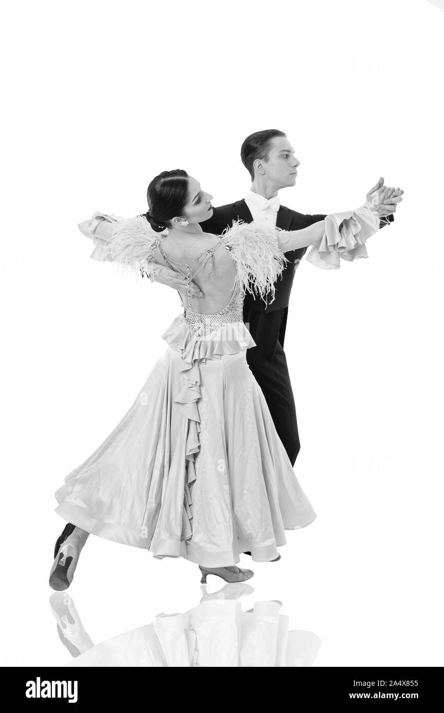 ballroom dance pose. ballroom dance couple in a dance pose isolated on ...