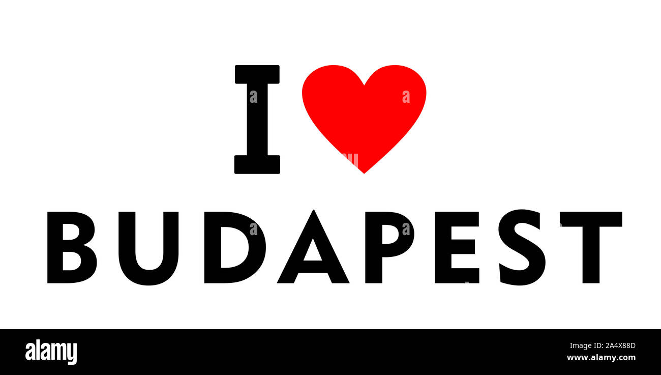 I love Budapest city Hungary country heart symbol Stock Photo - Alamy