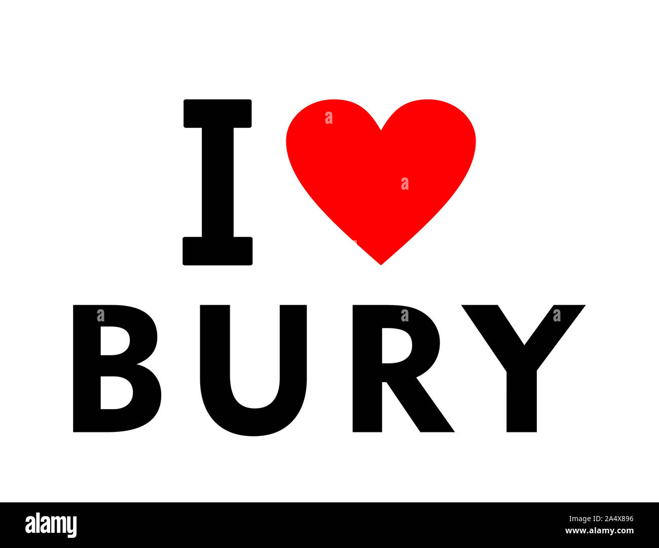 I love Bury city United Kingdom country heart symbol Stock Photo - Alamy