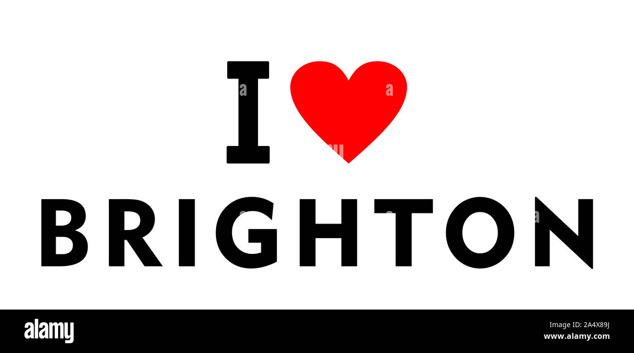 I love Brighton city United Kingdom country heart symbol Stock Photo ...