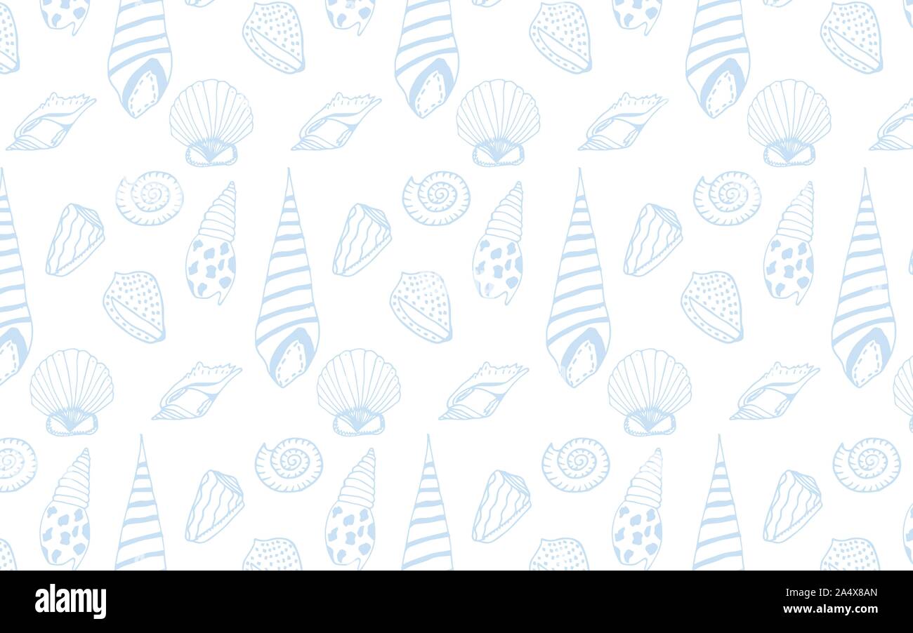 Vector underwater sea cartoon. Various seashells. Great for web page ...