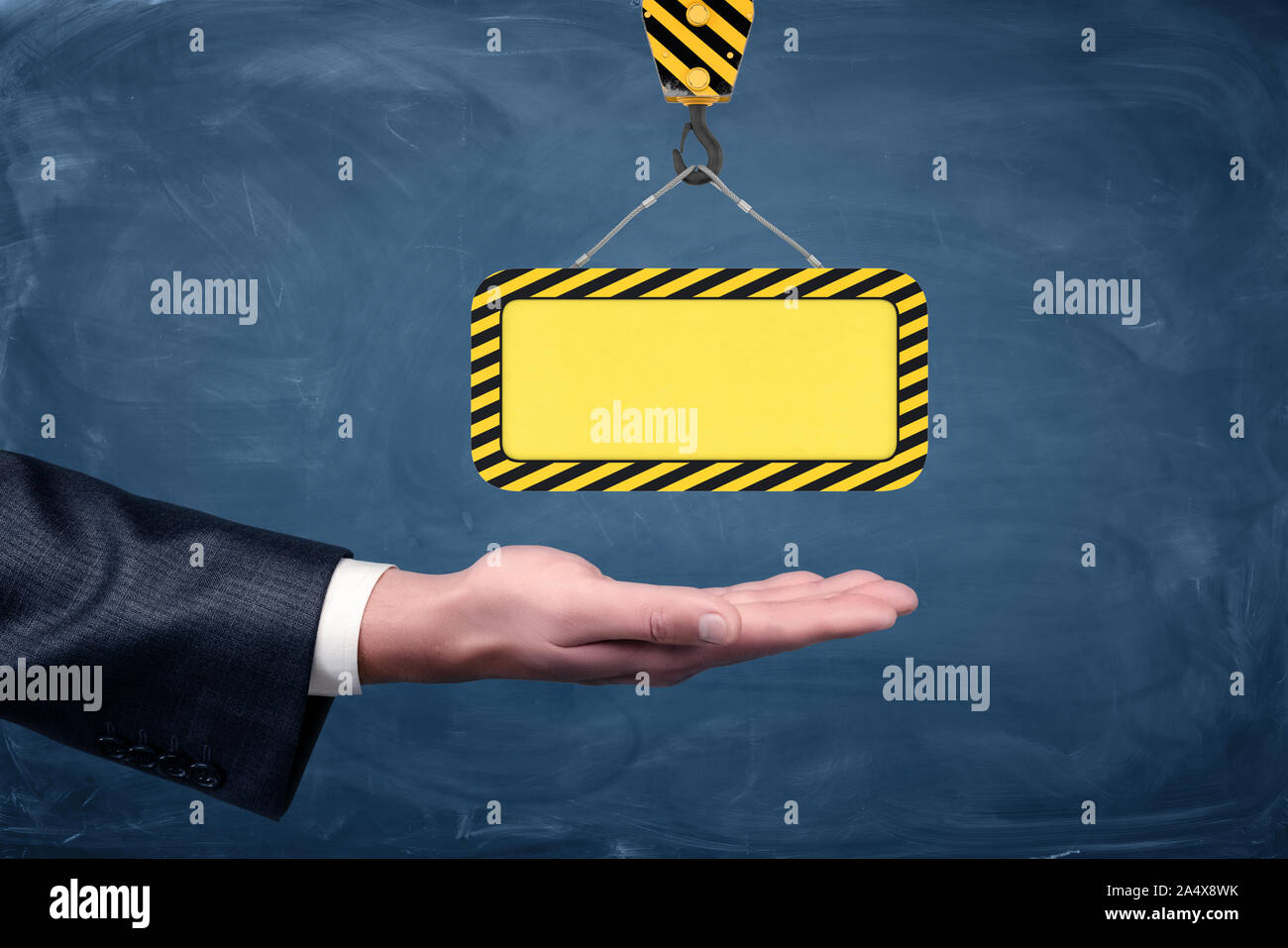 Crane safety sign hi-res stock photography and images - Alamy