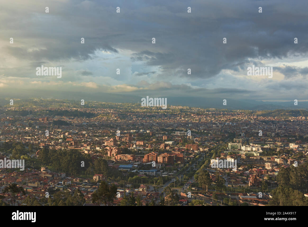 Sunset view from Mirador Turi, Cuenca, Ecuador Stock Photo - Alamy