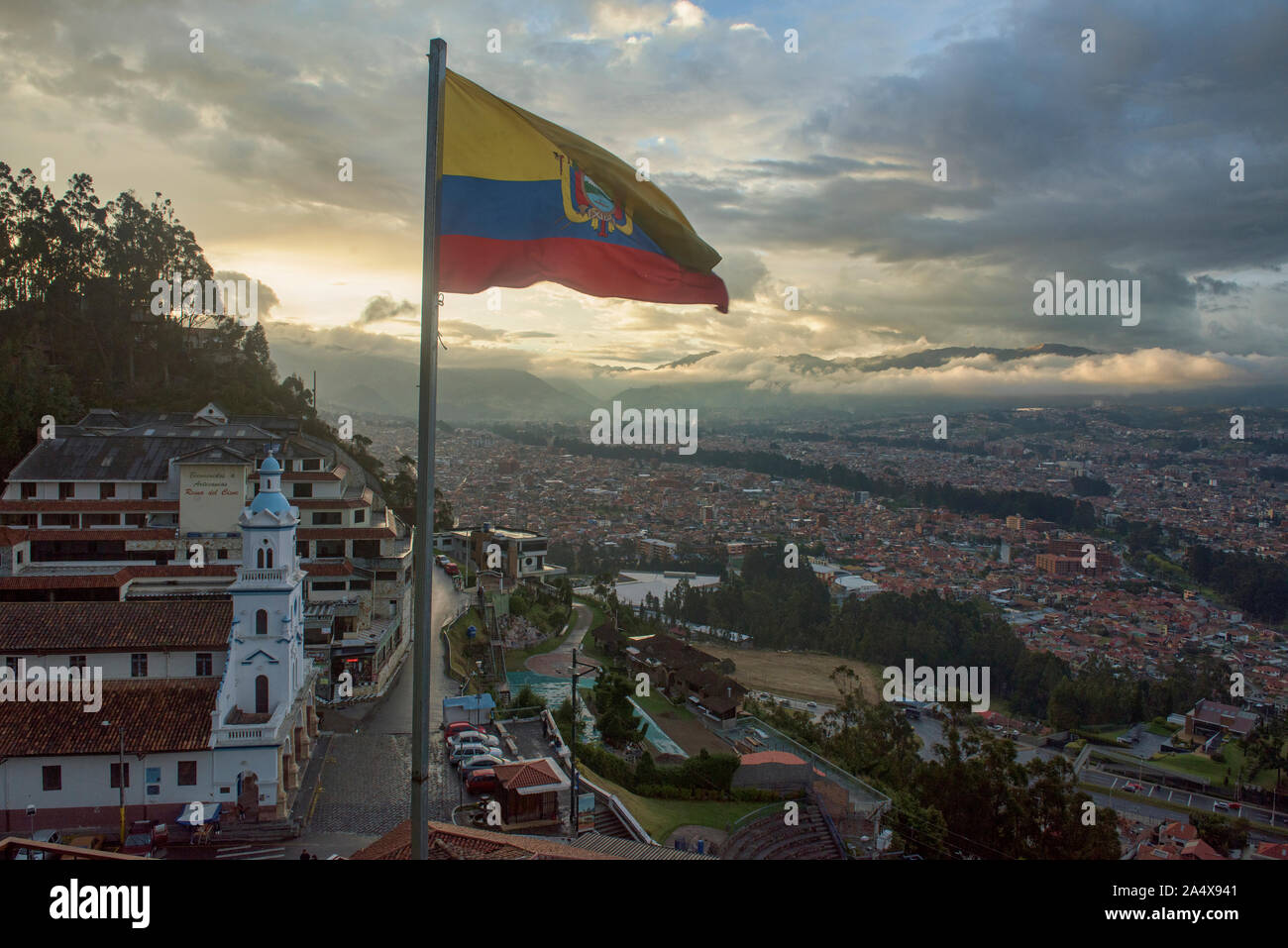 Sunset view from Mirador Turi, Cuenca, Ecuador Stock Photo - Alamy