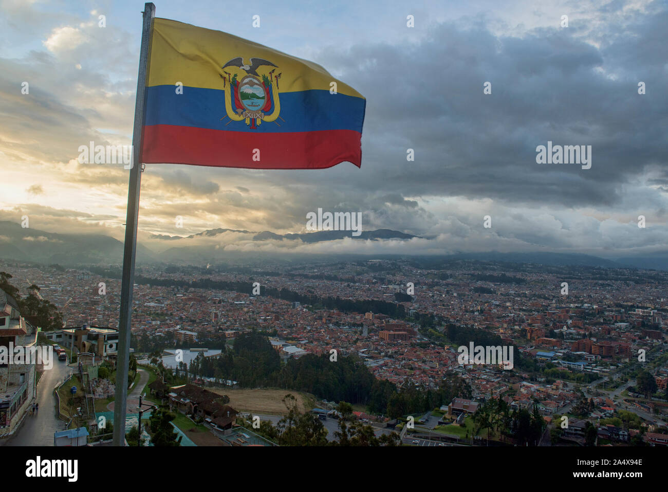 Sunset view from Mirador Turi, Cuenca, Ecuador Stock Photo - Alamy