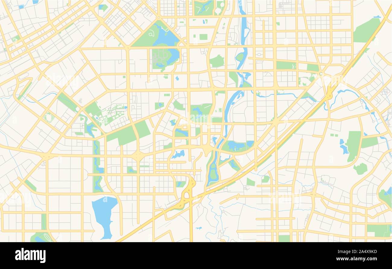 Printable street map of Changchun, Province Jilin, China. Map template ...