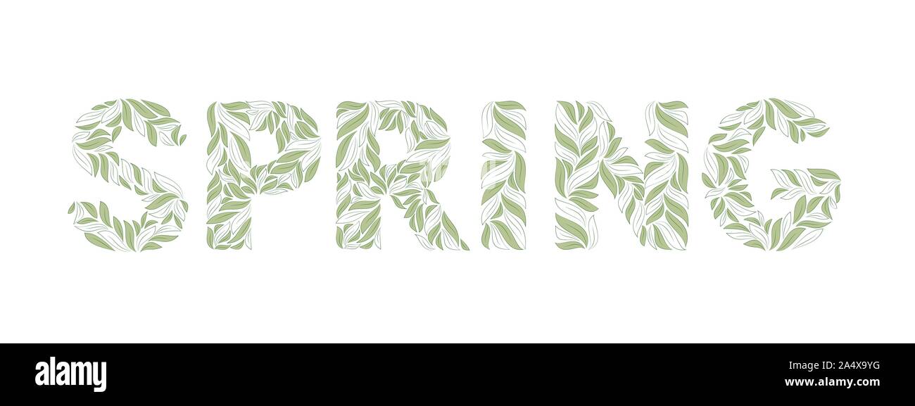 Word Spring isolated Stock Vector Image & Art - Alamy