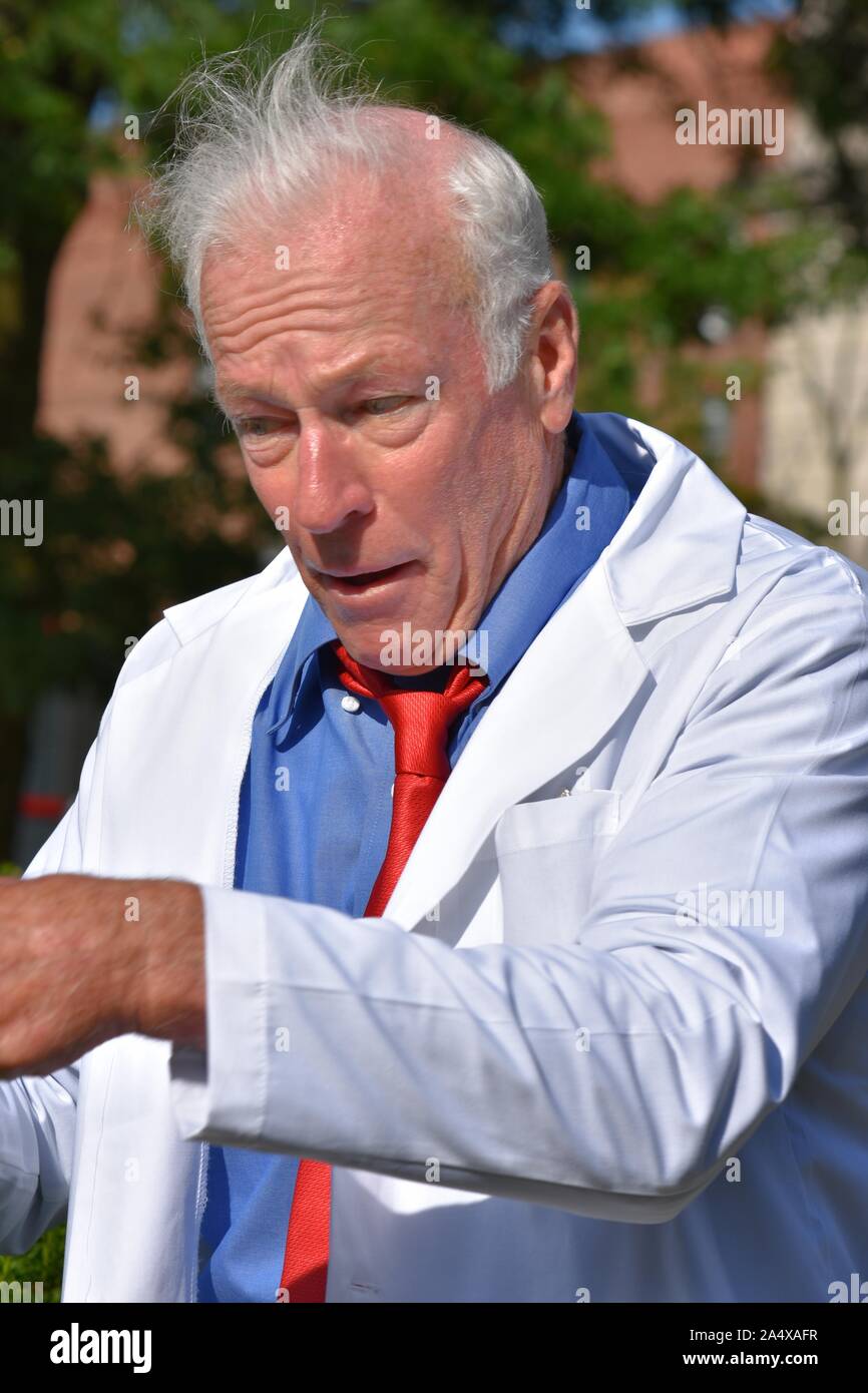 Goofy Crazy Science Professor Stock Photo - Alamy