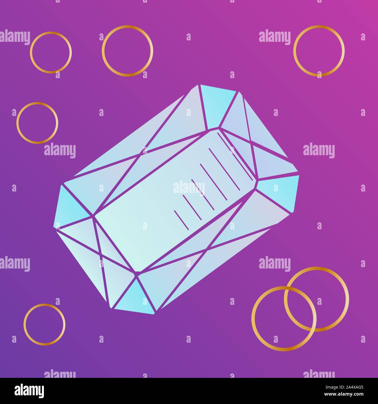 Beautiful pastel crystals drawing. Hand drawn illustration of natural ...