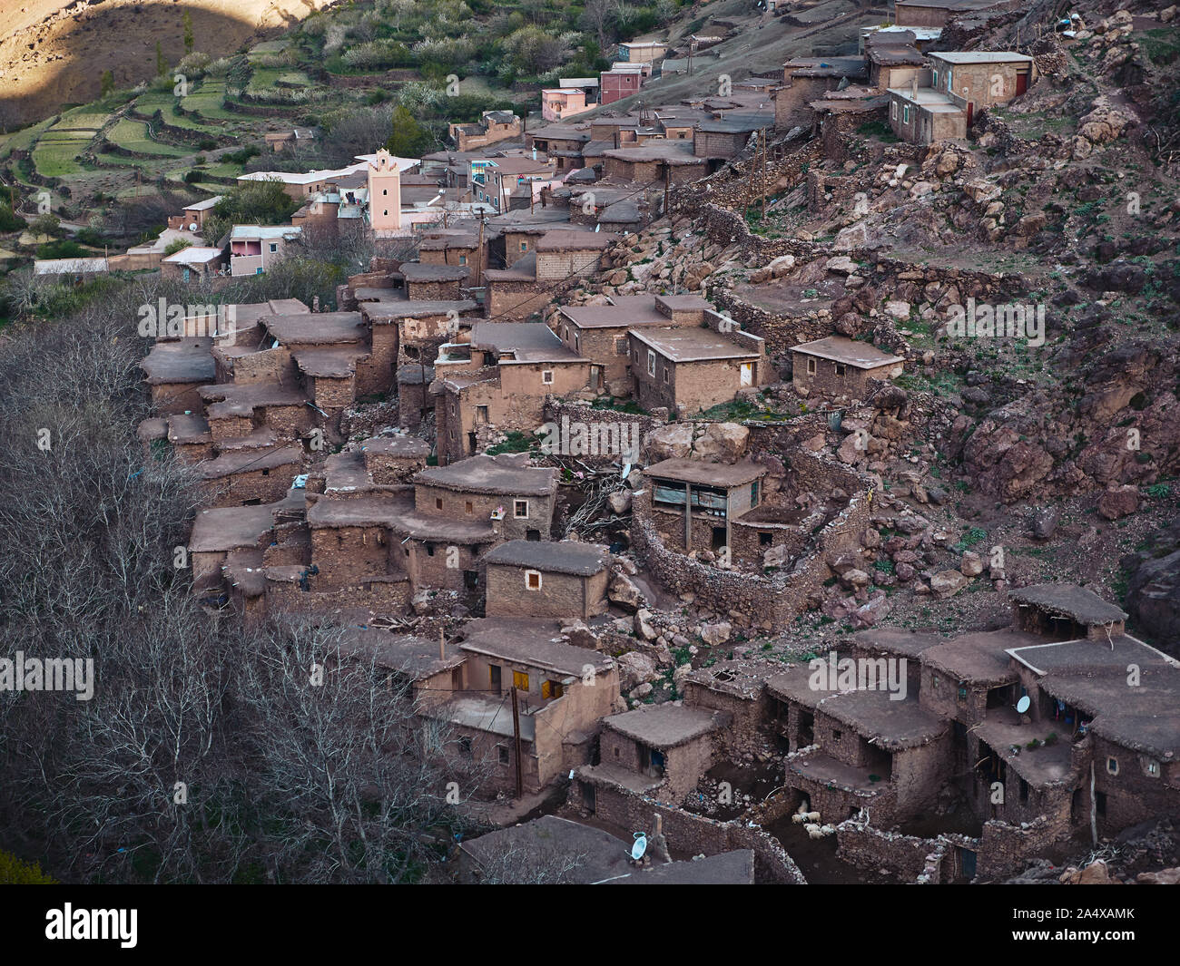 Aerial view traditional african village hi-res stock photography and ...