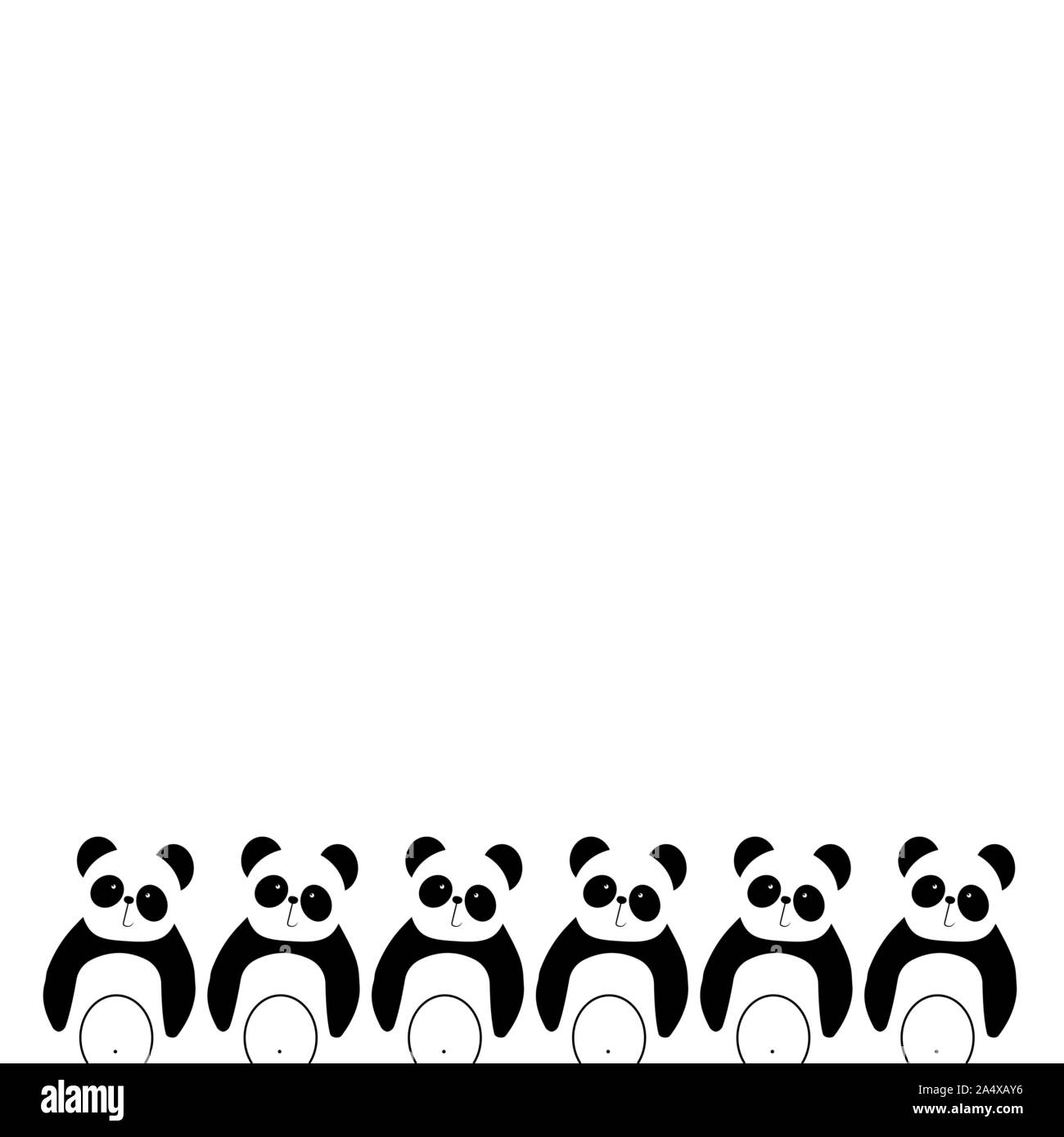 Cute panda on white background. Perfect for kids book, fabric, textile ...