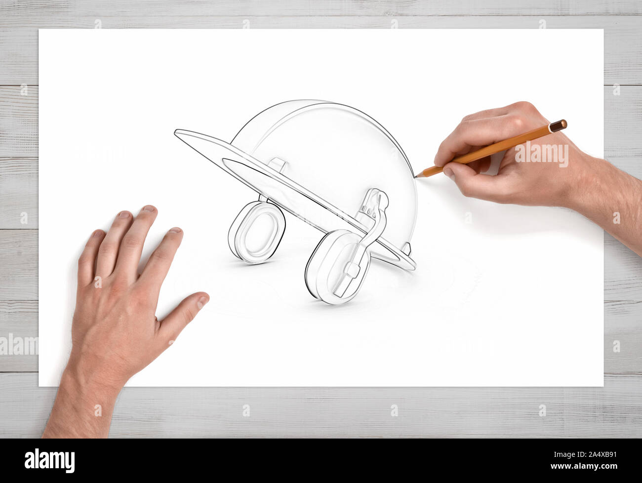 Hard Hat Pencil Drawing How To Draw Hard Hat
