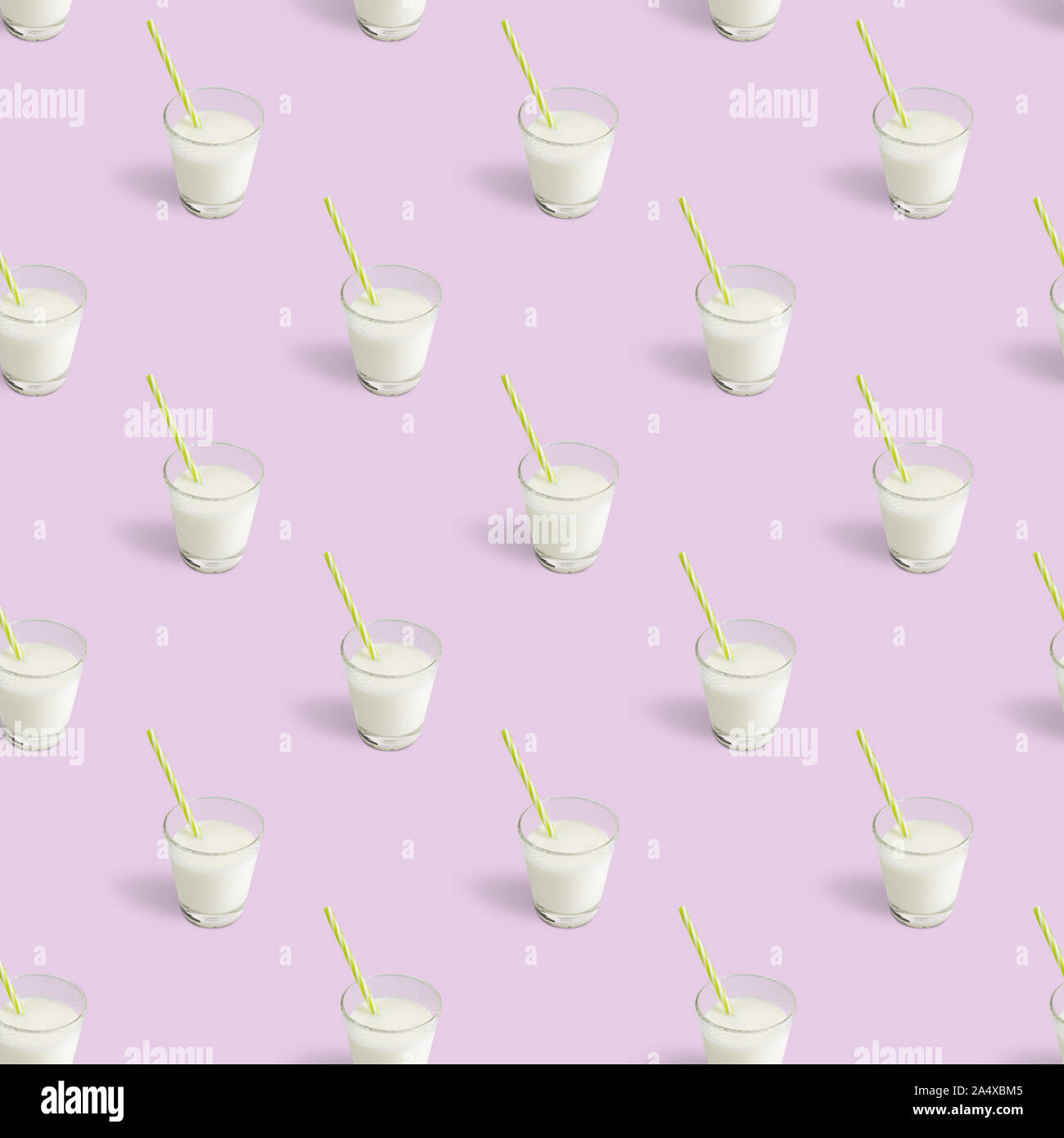 Kefir drink seamless pattern on a pink background Stock Photo - Alamy