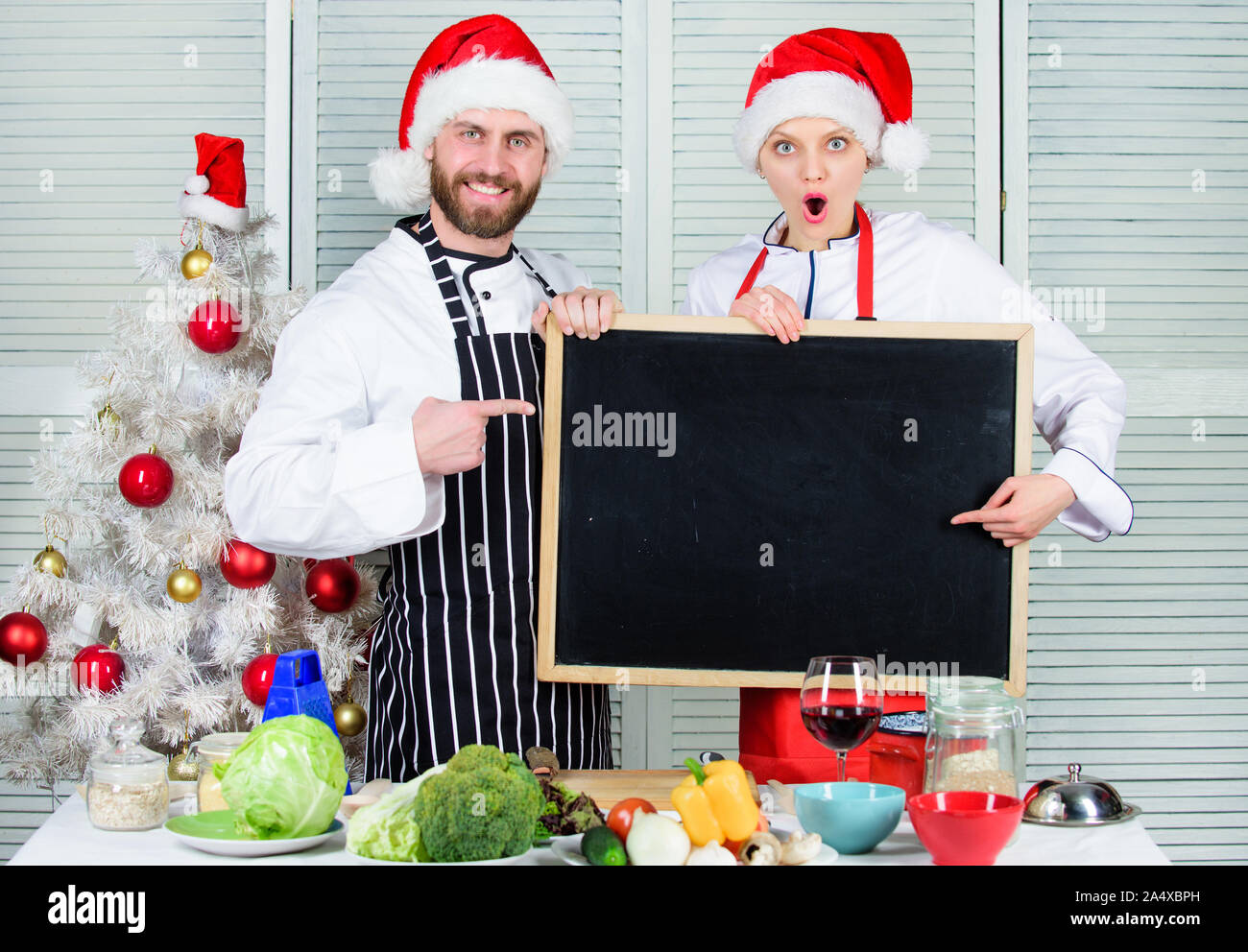 Christmas recipe concept. Family traditional menu for christmas dinner ...