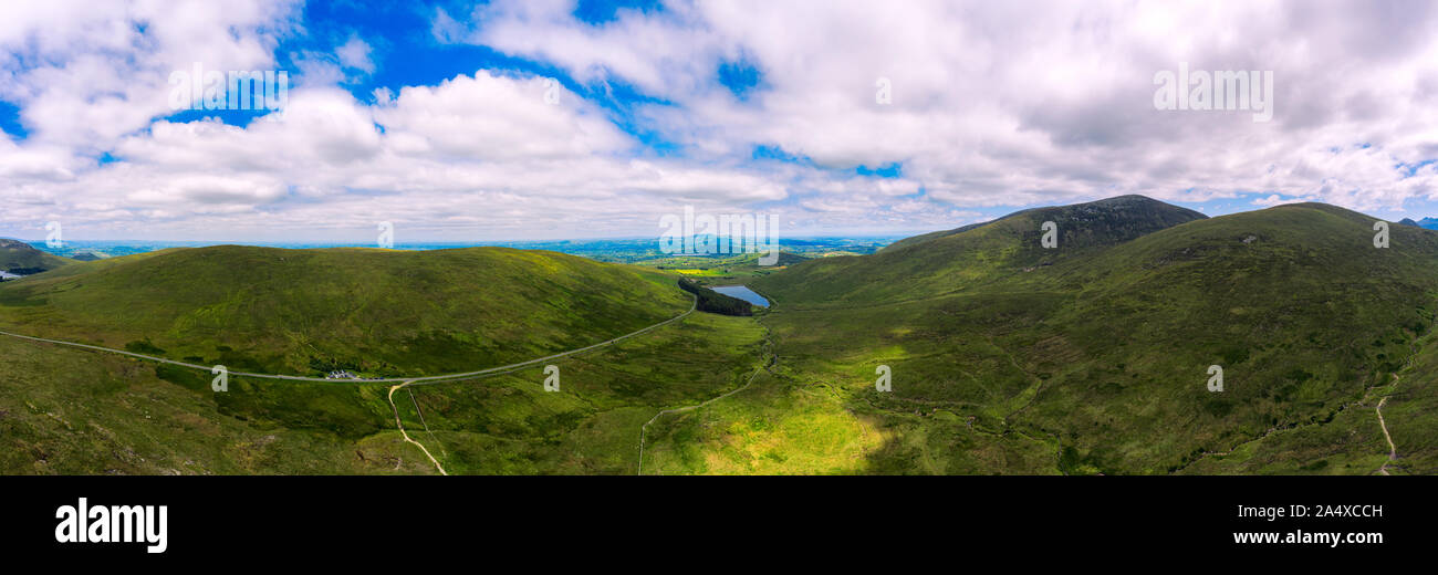 aerial panoramic view of mourne mountain area ,Northern Ireland Stock ...