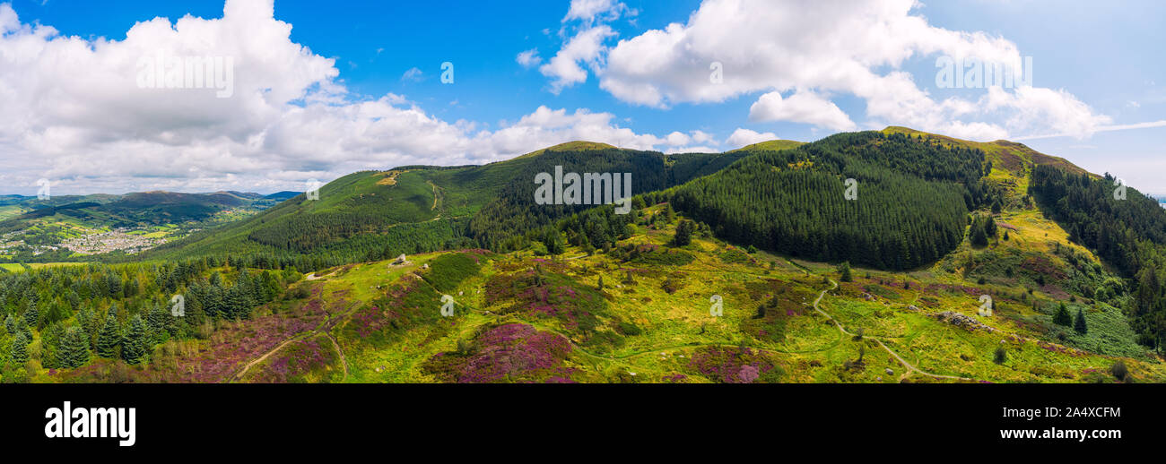aerial panoramic view of mourne mountain area ,Northern Ireland Stock ...