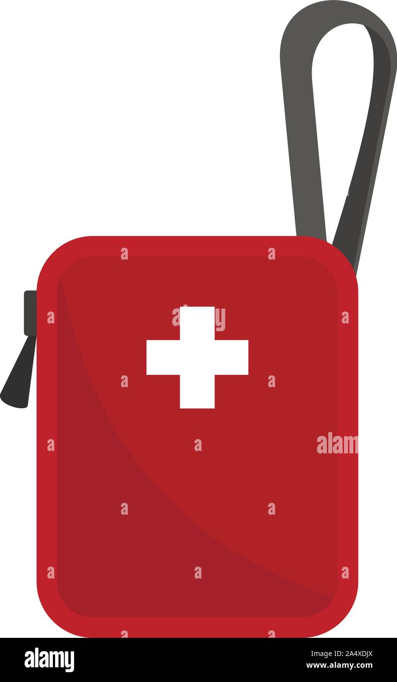 Bike first aid kit icon. Flat illustration of bike first aid kit vector ...