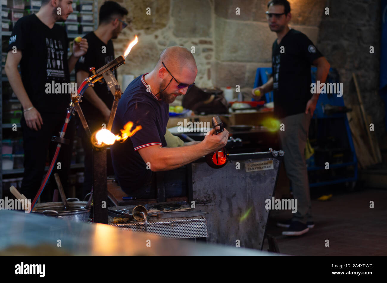 Eskisehir,TURKEY-September 27,2019: Odunpazarı 7th international glass ...