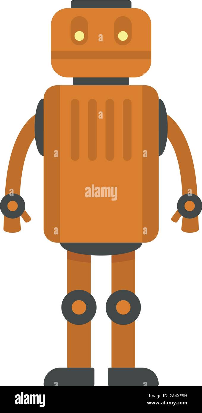 Old robot icon. Flat illustration of old robot vector icon for web ...