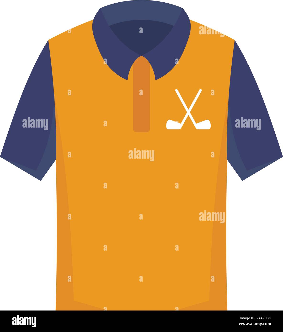Golf polo shirt icon. Flat illustration of golf polo shirt vector icon ...