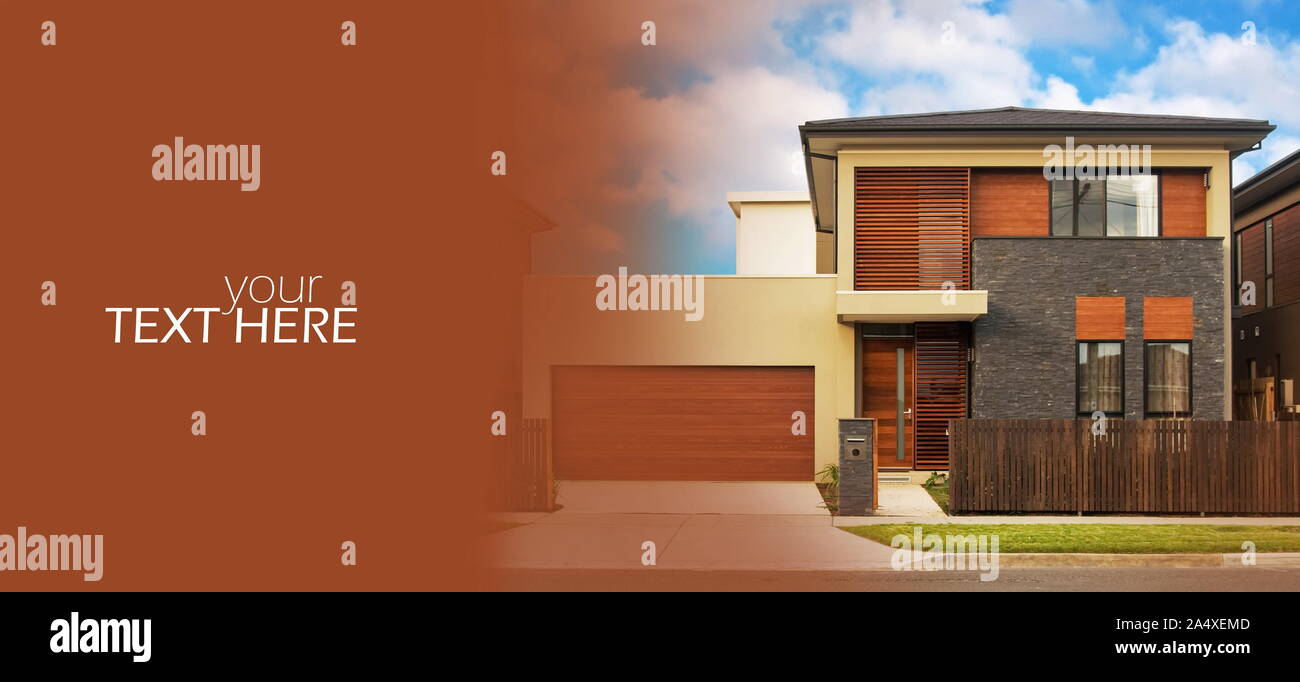 Residential house with copy space Stock Photo - Alamy