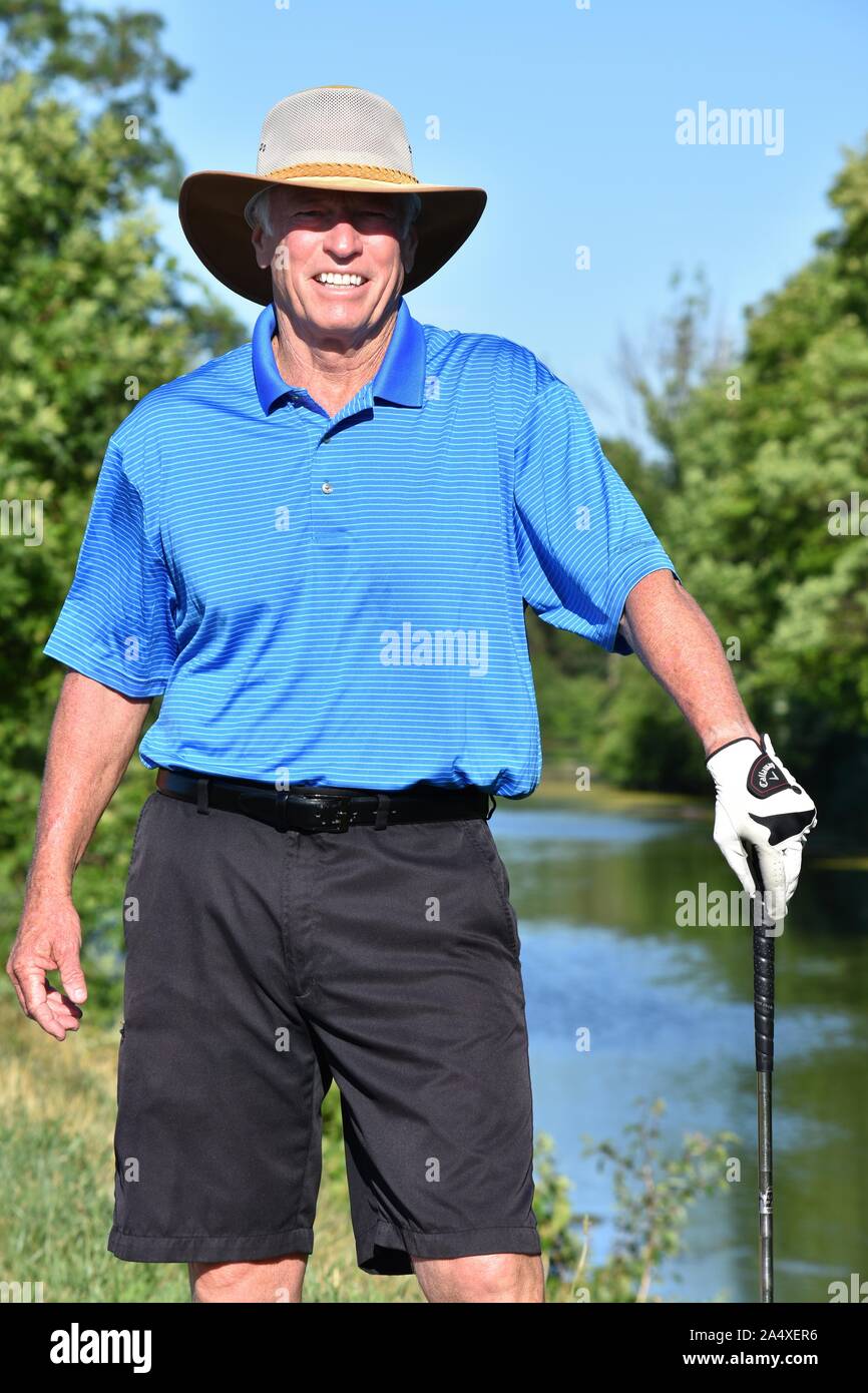 Happy golfer hi-res stock photography and images - Alamy