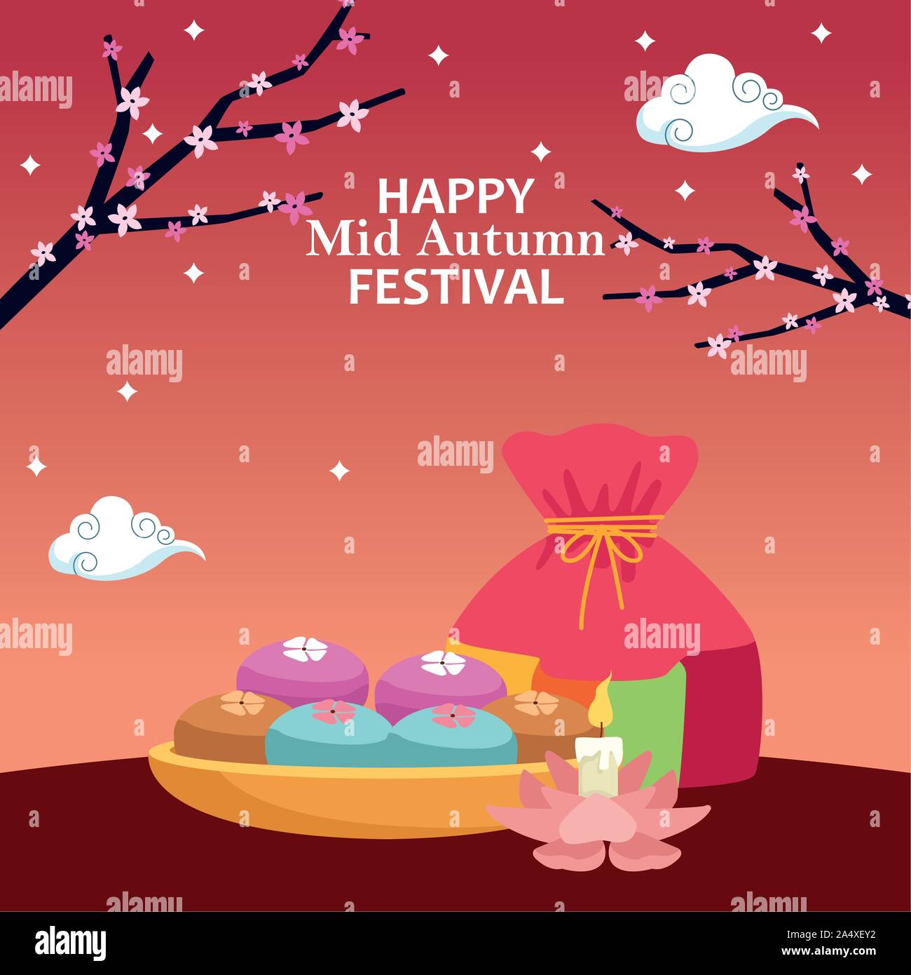 Happy mid autumn festival design Stock Vector Image & Art - Alamy