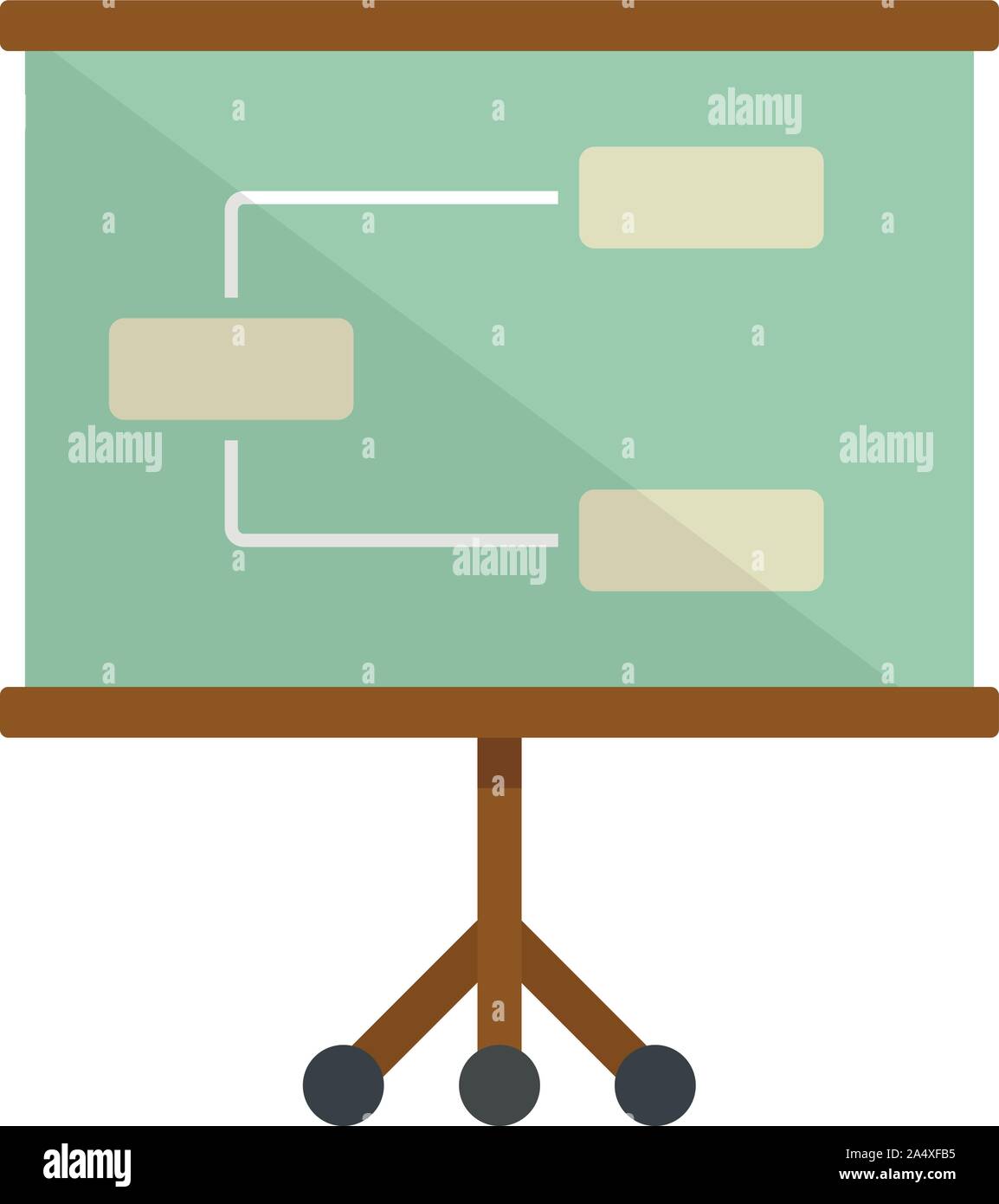 Management banner icon. Flat illustration of management banner vector ...