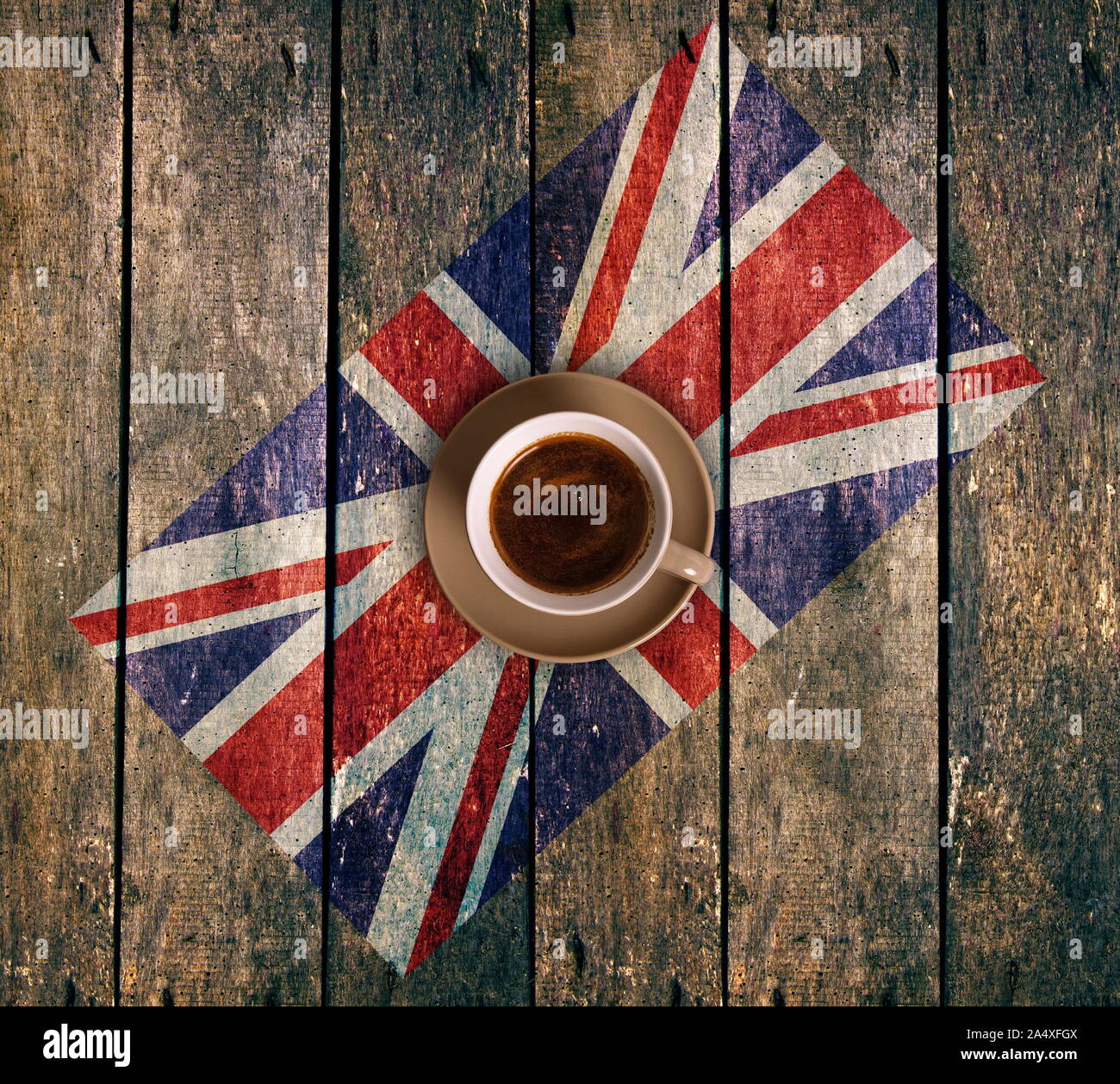 Cup of coffee with the flag Stock Photo - Alamy