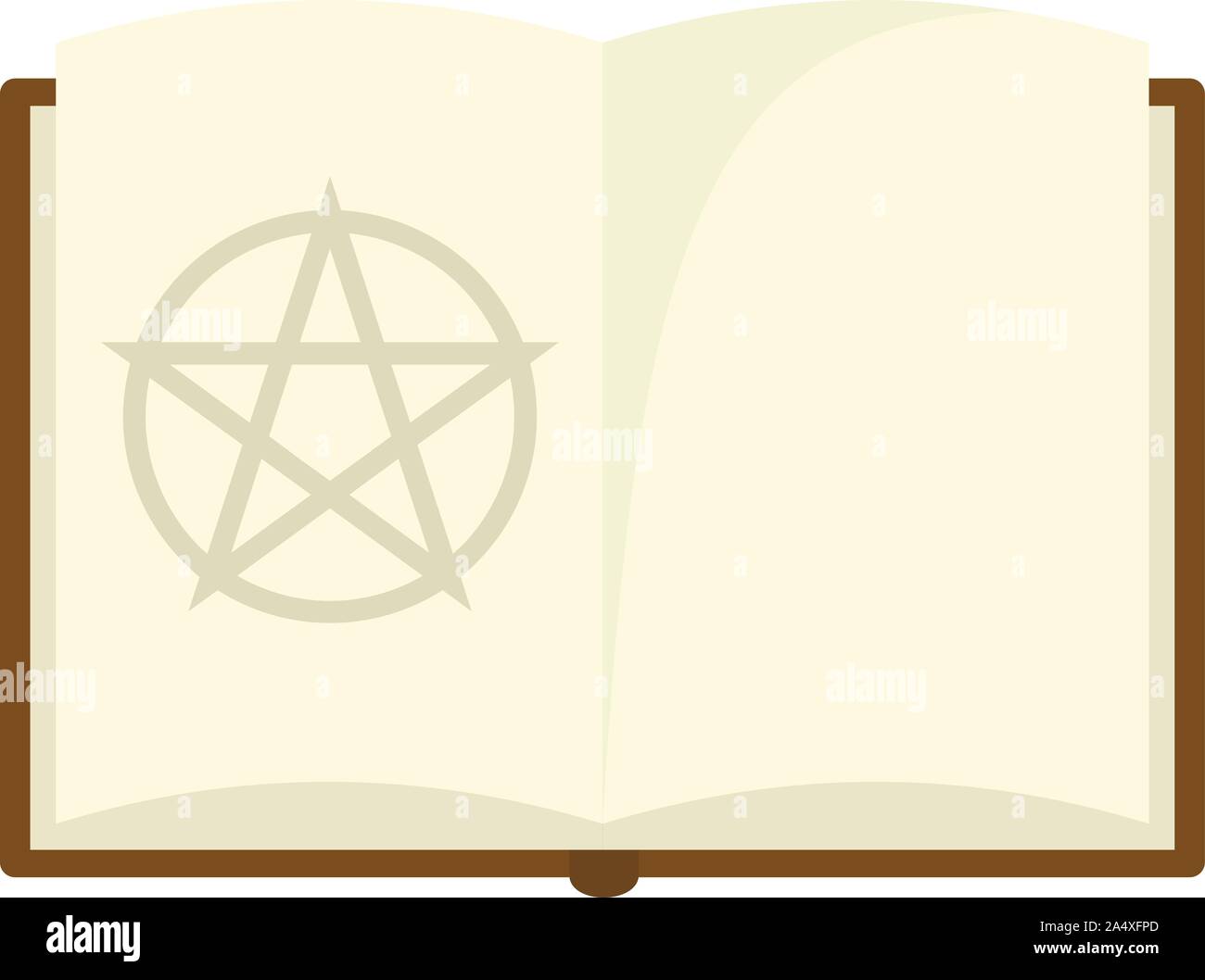 Open magic book icon. Flat illustration of open magic book vector icon ...