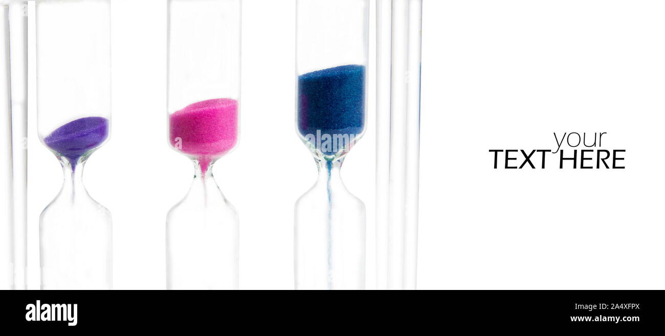 Sand clock with the copy space Stock Photo - Alamy