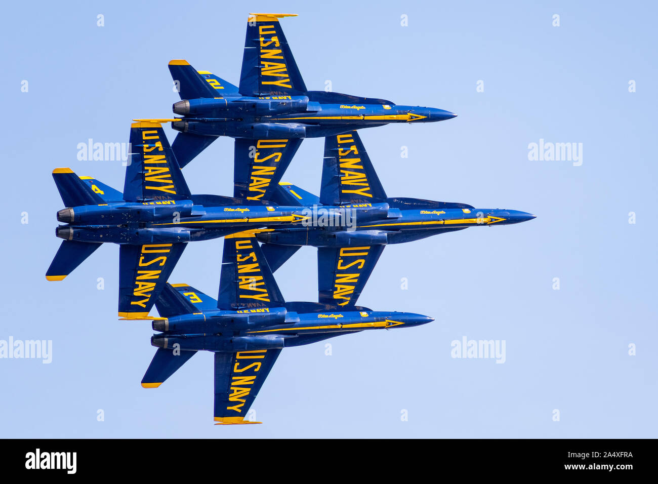 Oct 12, 2019 San Francisco / CA / USA - The Blue Angels flying in ...