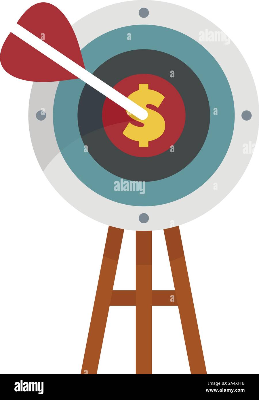 Business target icon. Flat illustration of business target vector icon ...