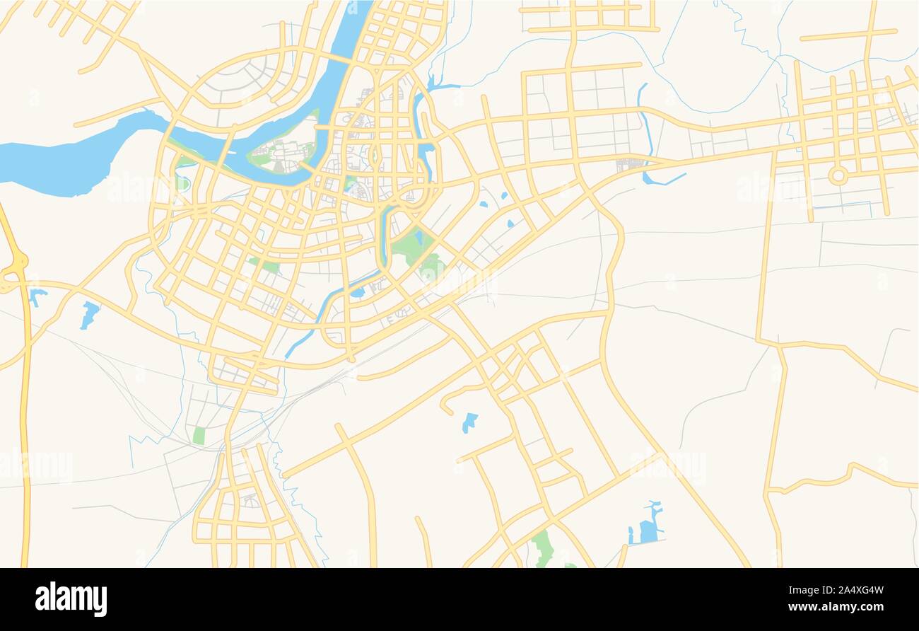 Printable street map of Lu an, Province Anhui, China. Map template for ...