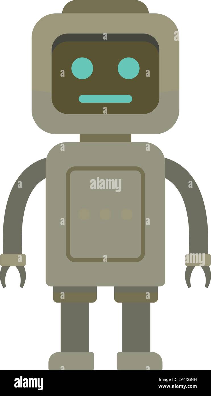 Toy robot icon. Flat illustration of toy robot vector icon for web ...