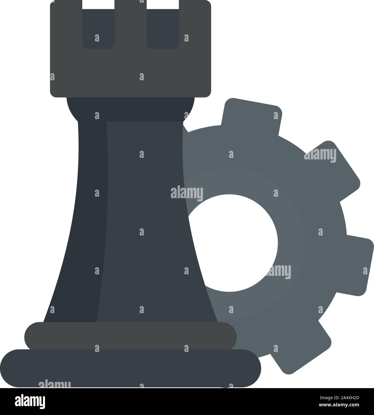 Gear logic icon. Flat illustration of gear logic vector icon for web ...