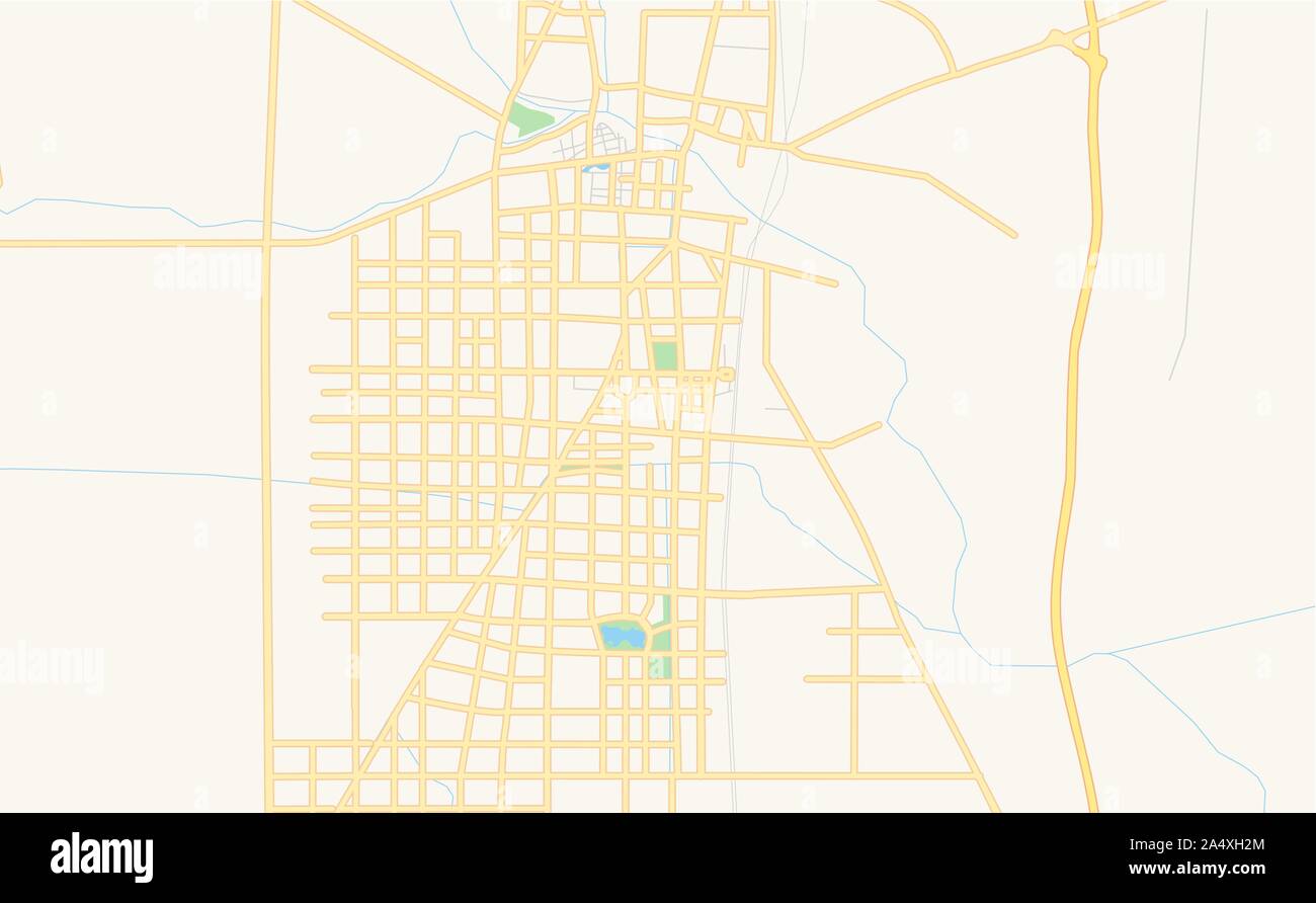 Printable street map of Bozhou, Province Anhui, China. Map template for ...