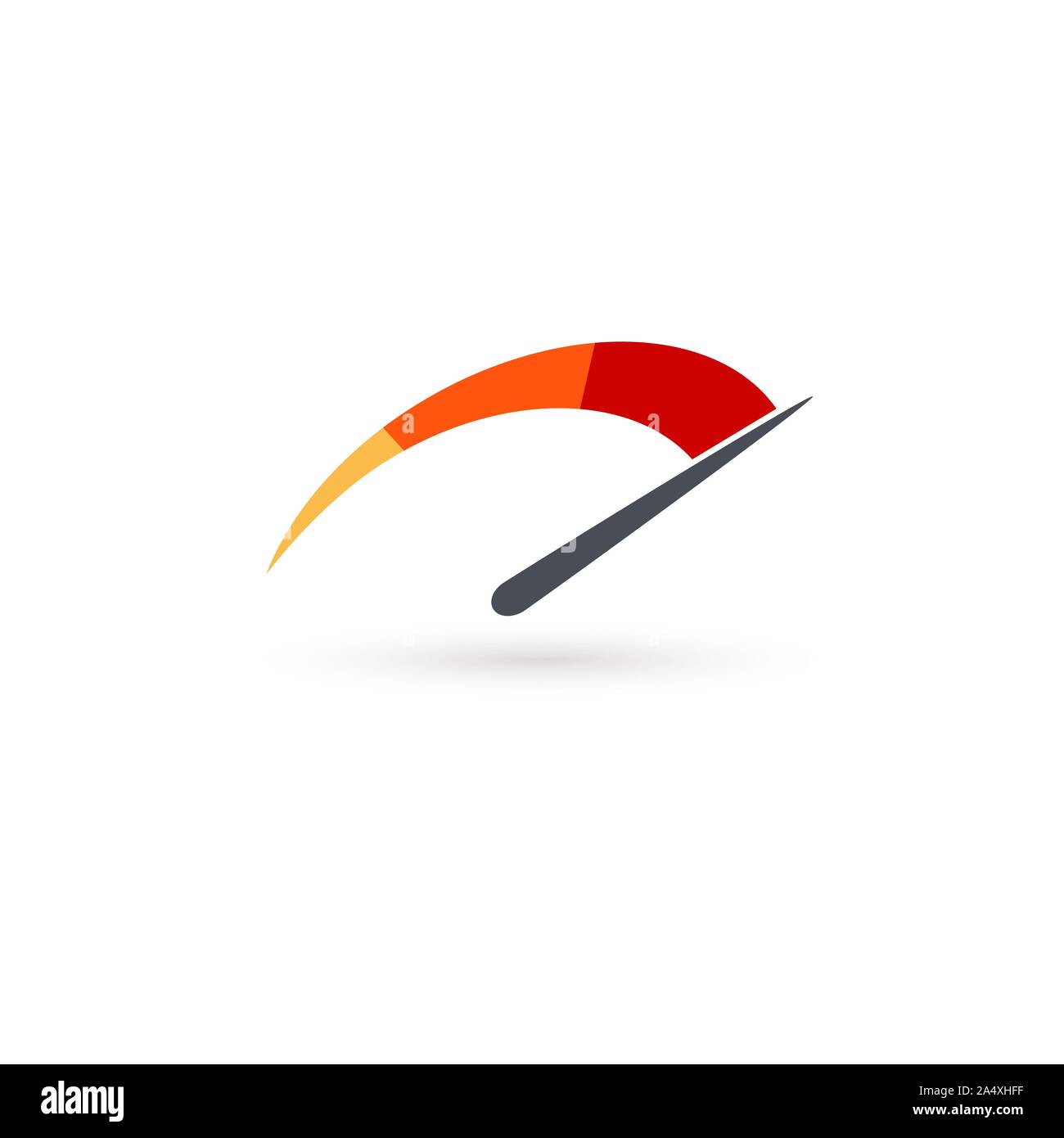 Auto speedometer or business speedometer icon template. Isolated vector ...