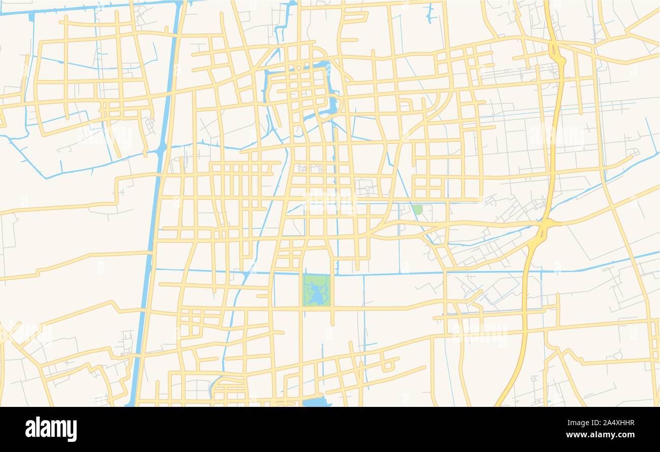 Printable street map of Taizhou, Province Jiangsu, China. Map template ...