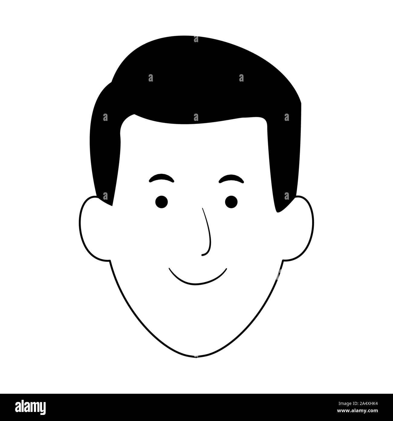 happy man face icon, flat design Stock Vector Image & Art - Alamy