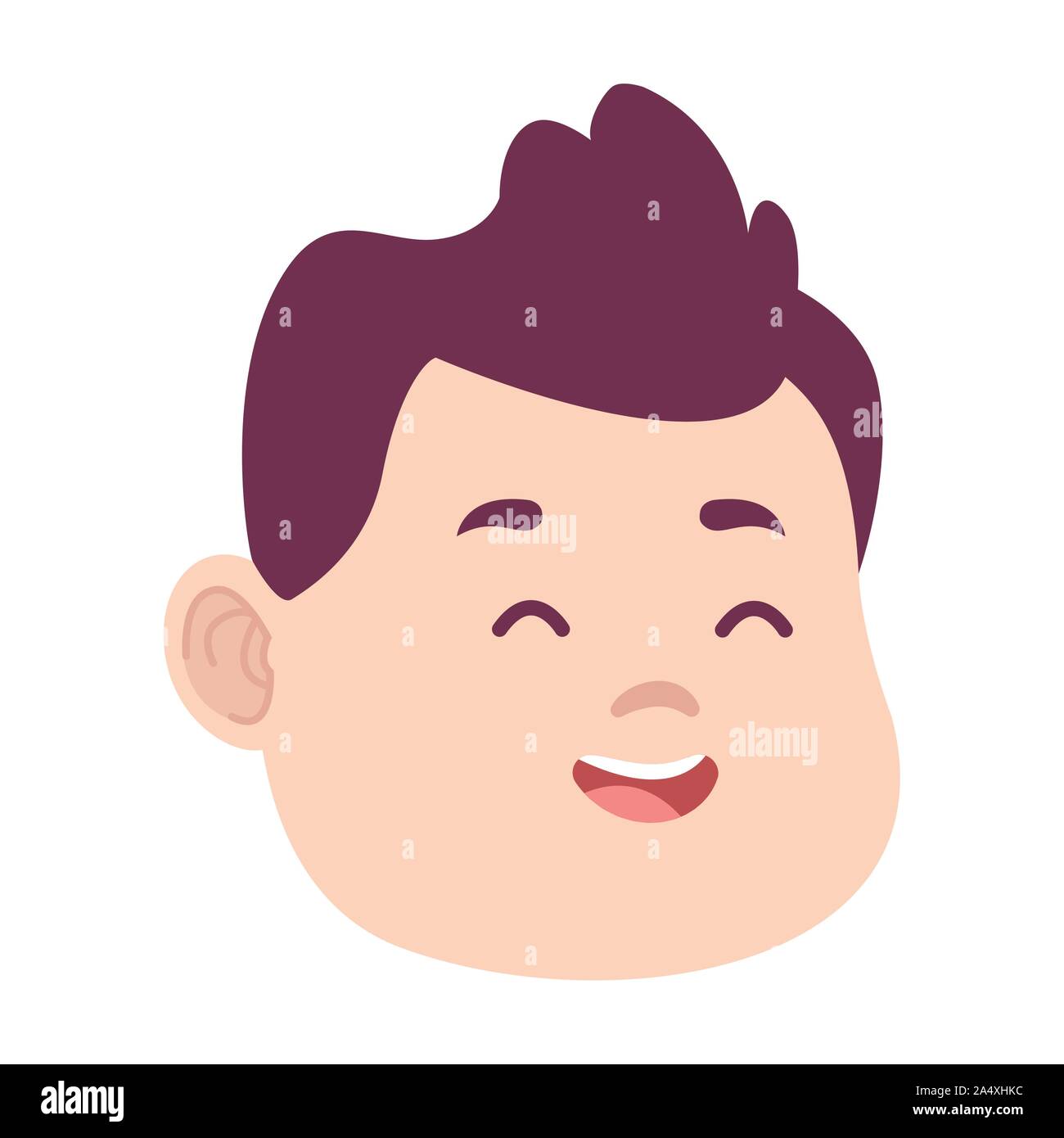 cartoon man laughing icon, flat design Stock Vector Image & Art - Alamy