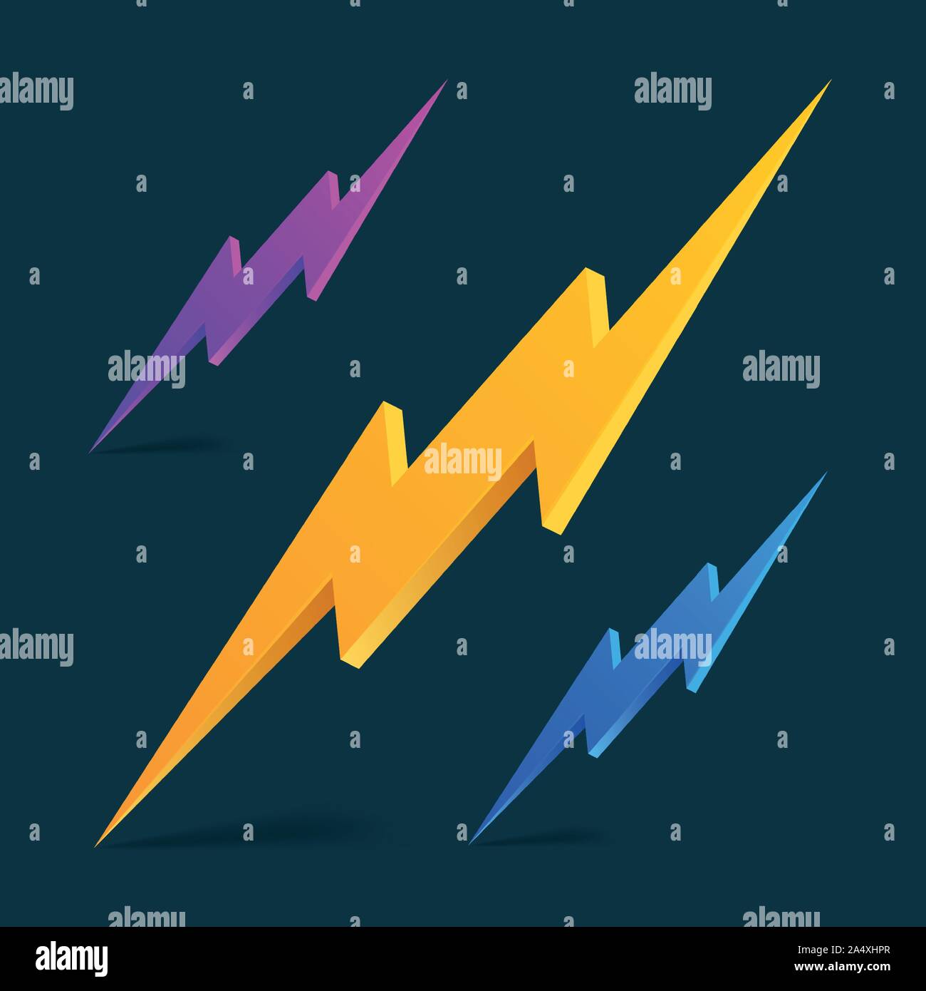 Flash 3D Icon Lightning Theme On a black background for a discounted ...