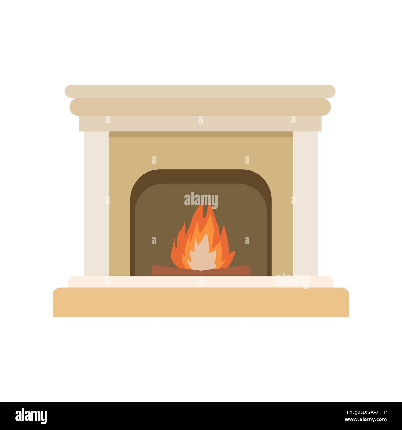 Chimney smoke house fire Stock Vector Images - Alamy