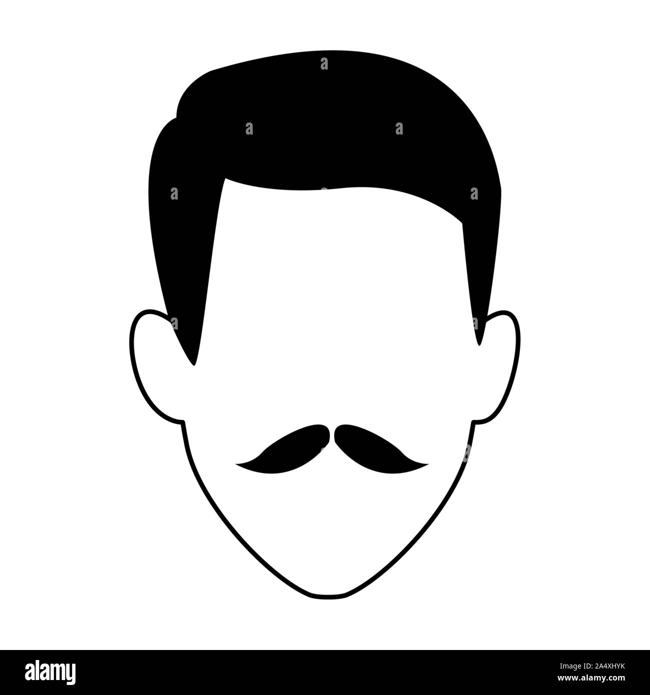Portrait man mustache photo Stock Vector Images - Alamy