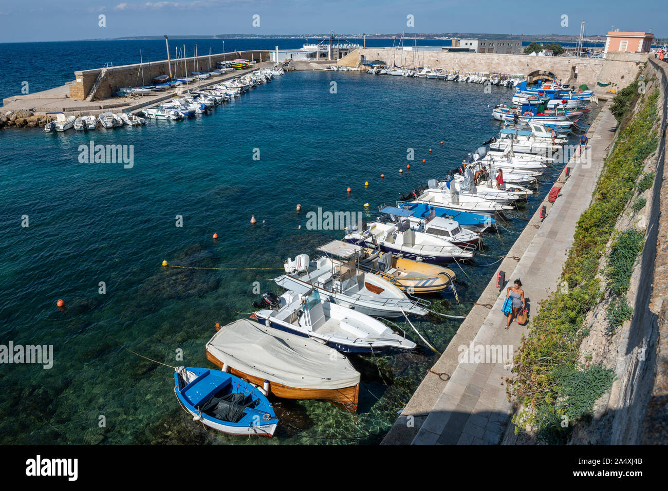 View of Gallipoli Marina from Riviera Armando Diaz in Gallipoli old ...