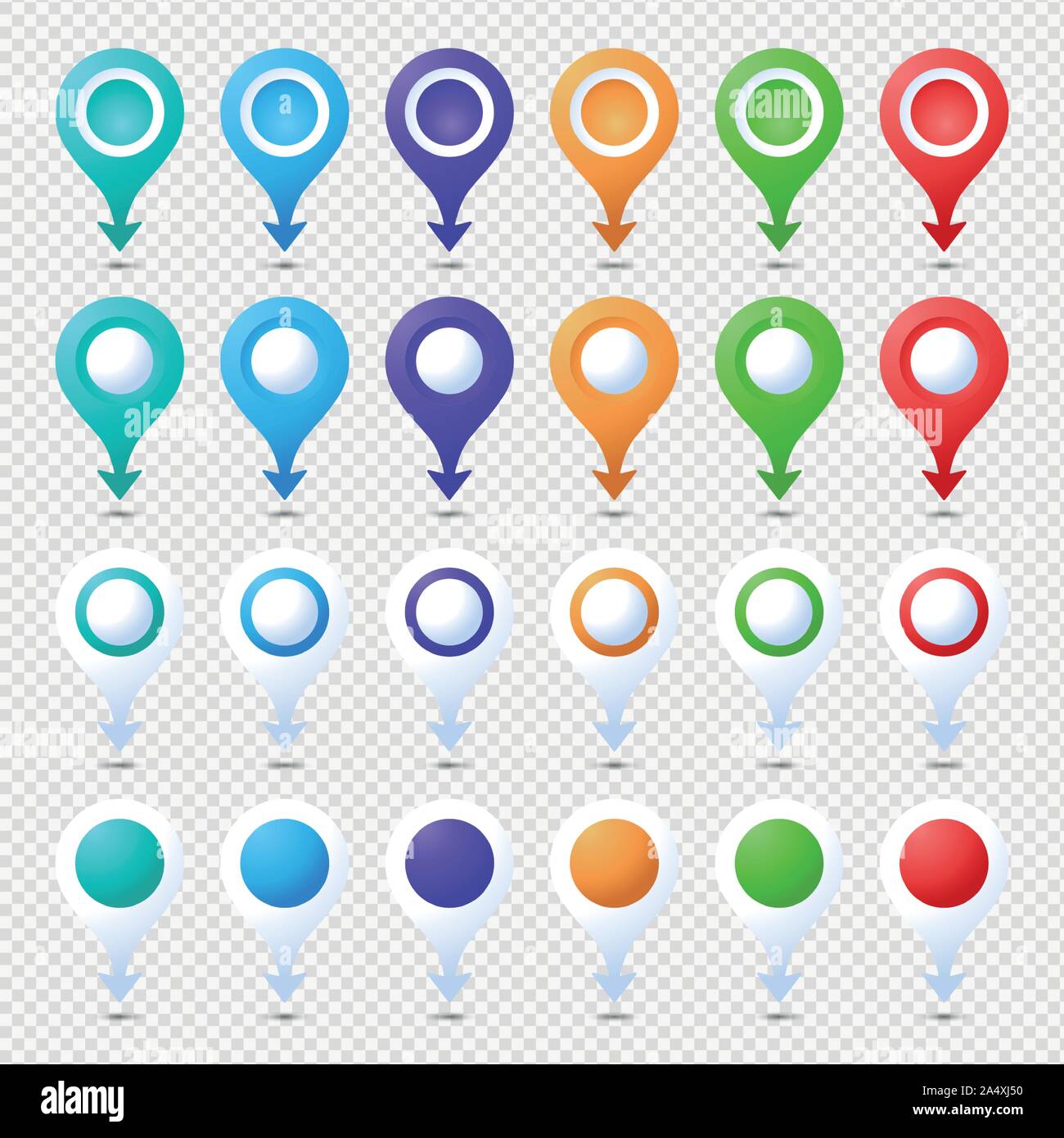 Location pins mega set. Marker 3D. Map pointer pin vector set isolated. Web location point ...