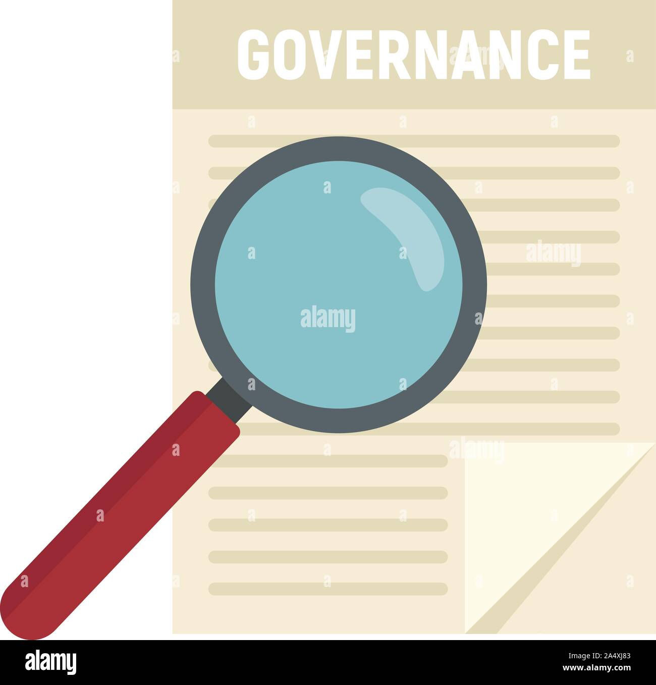 Governance paper icon. Flat illustration of governance paper vector ...