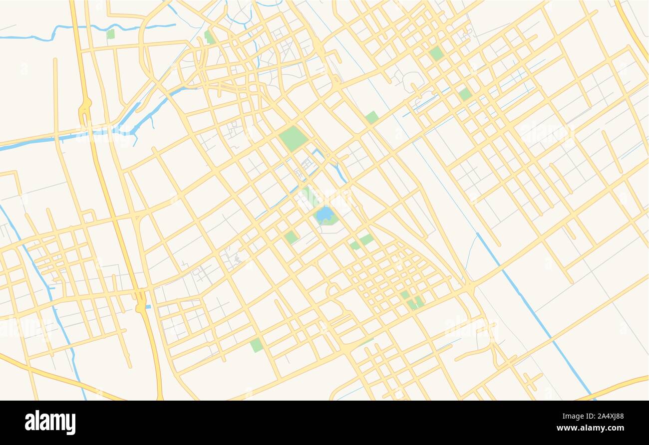 Printable street map of Yancheng, Province Jiangsu, China. Map template ...