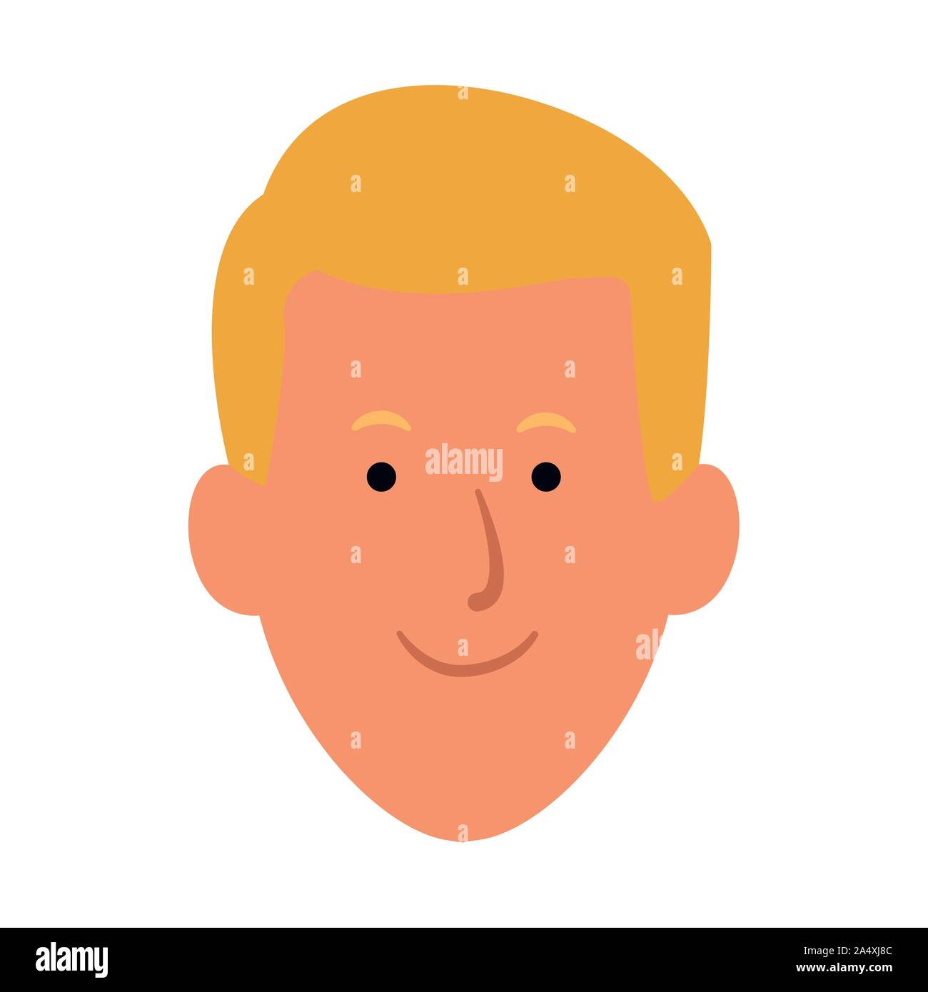Blond man face cartoon Cut Out Stock Images & Pictures - Alamy